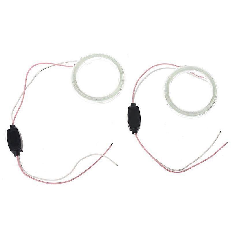 2Pcs 60mm DC 12V COB Angel Eyes Halo Light Bulb Car LED Ring Light ...