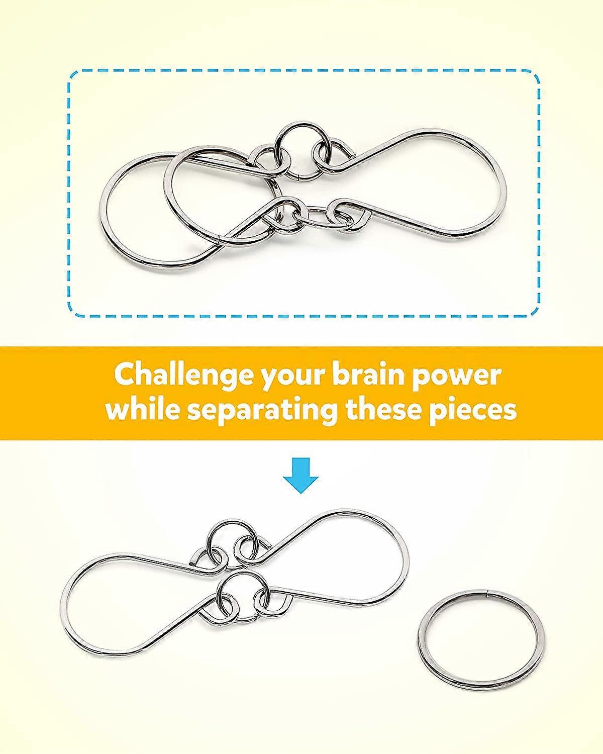 Metal Wire Puzzle Set of 16 with Pouch,Brain Teaser IQ Test ...