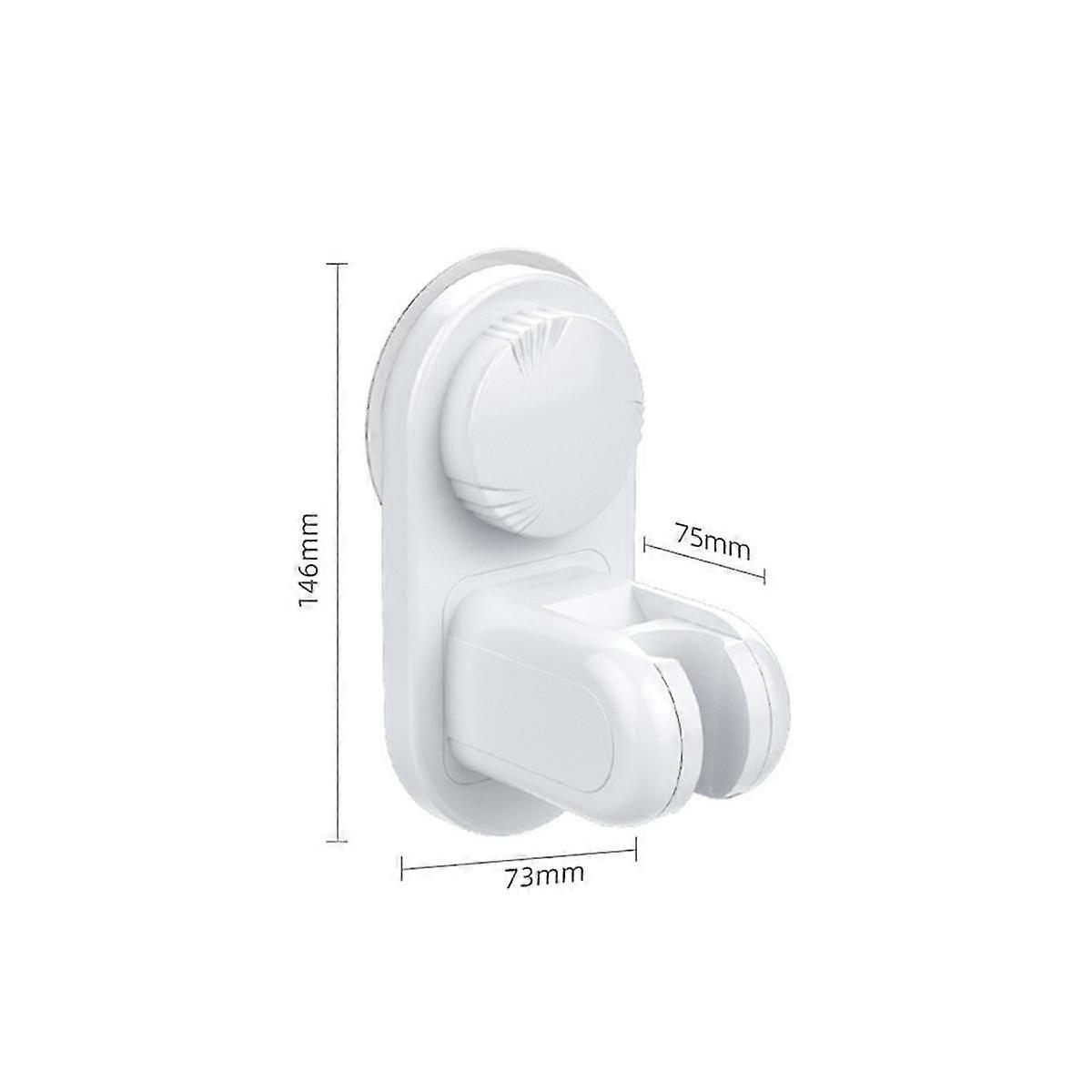 2 Wall Mounted Shower Brackets Bathroom Adjustable Suction Cup Holder ...