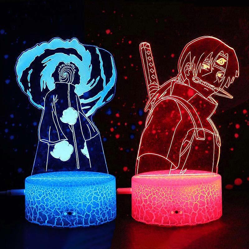 7 Colors Naruto LED Night Light Toys Anime Akatsuki Uchiha Itachi ...