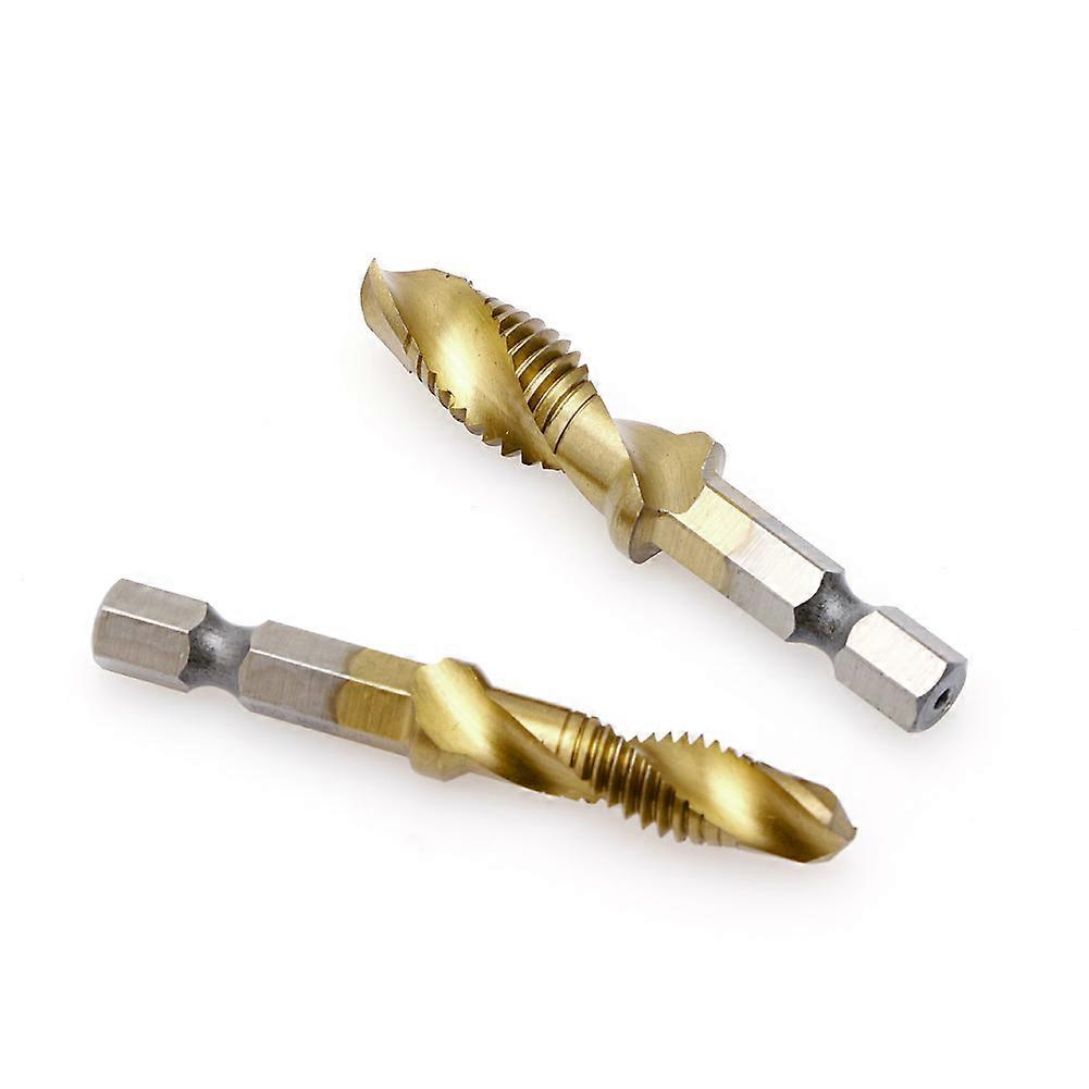 1PC Hex Shank M3-M10 Titanium Plated HSS Hand Screw Thread Metric Tap ...