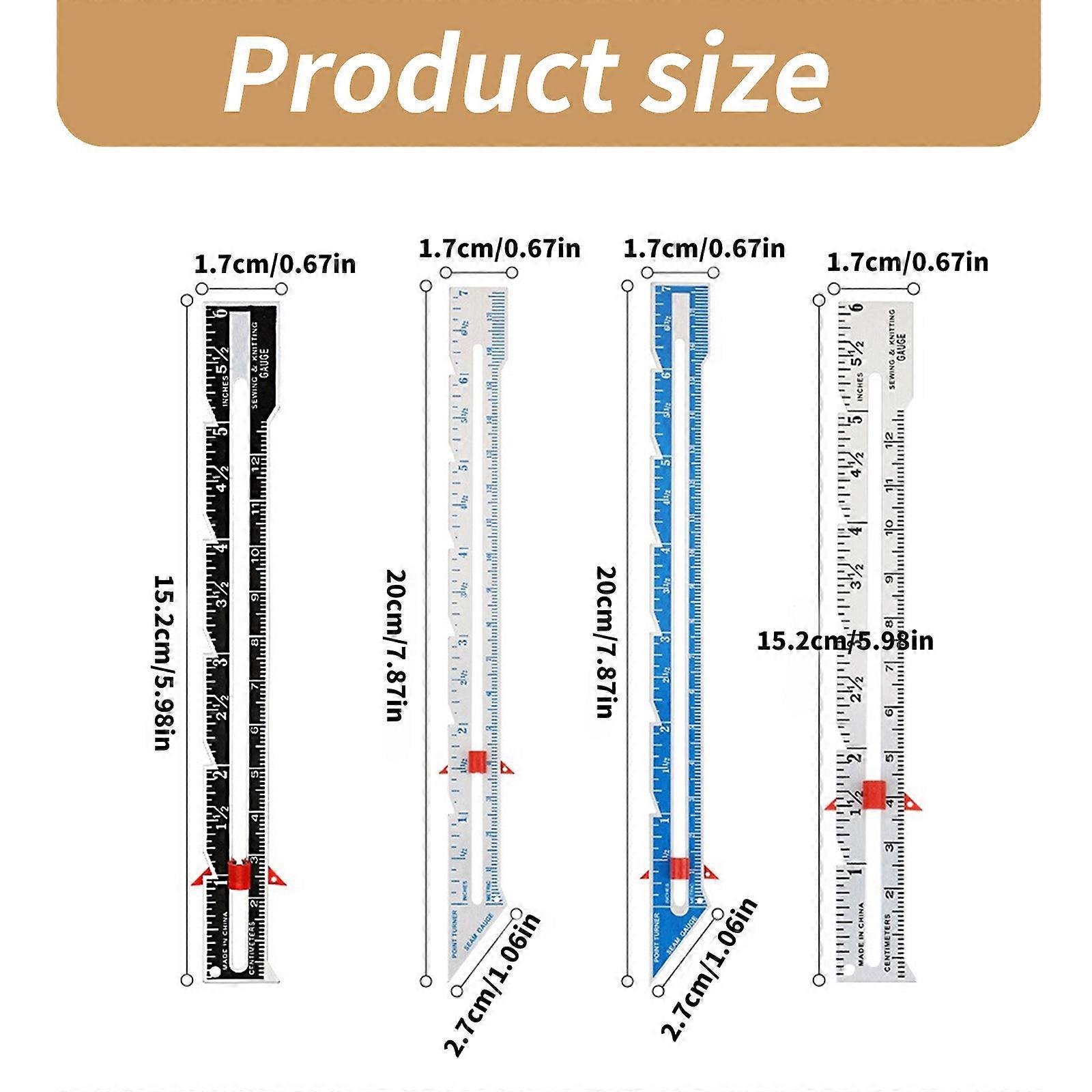 Sewing Gauge Metal Fabric Quilting Ruler Hem Measuring Gauge Sewing ...