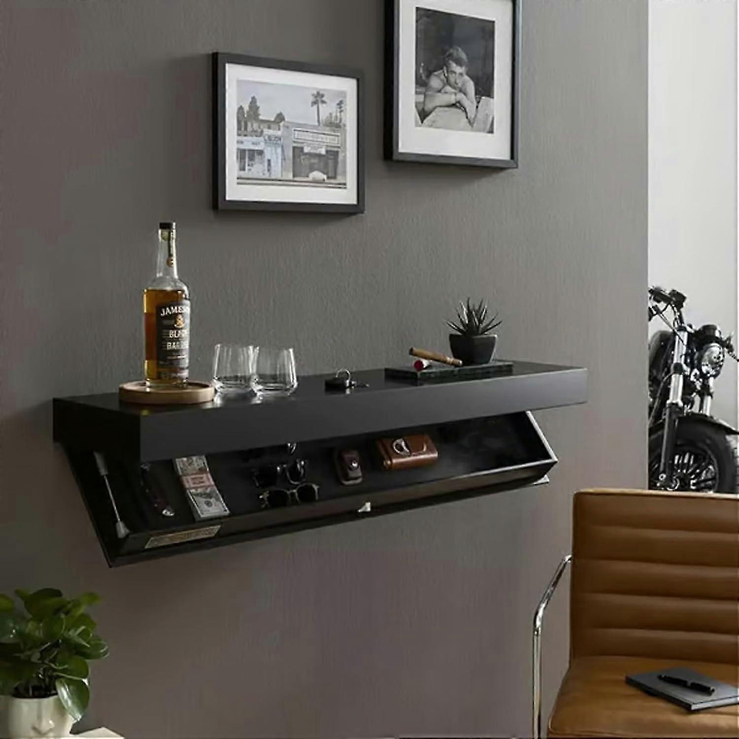 Wall Mount Floating Shelf Hidden Storage Box Secret Compartment ...