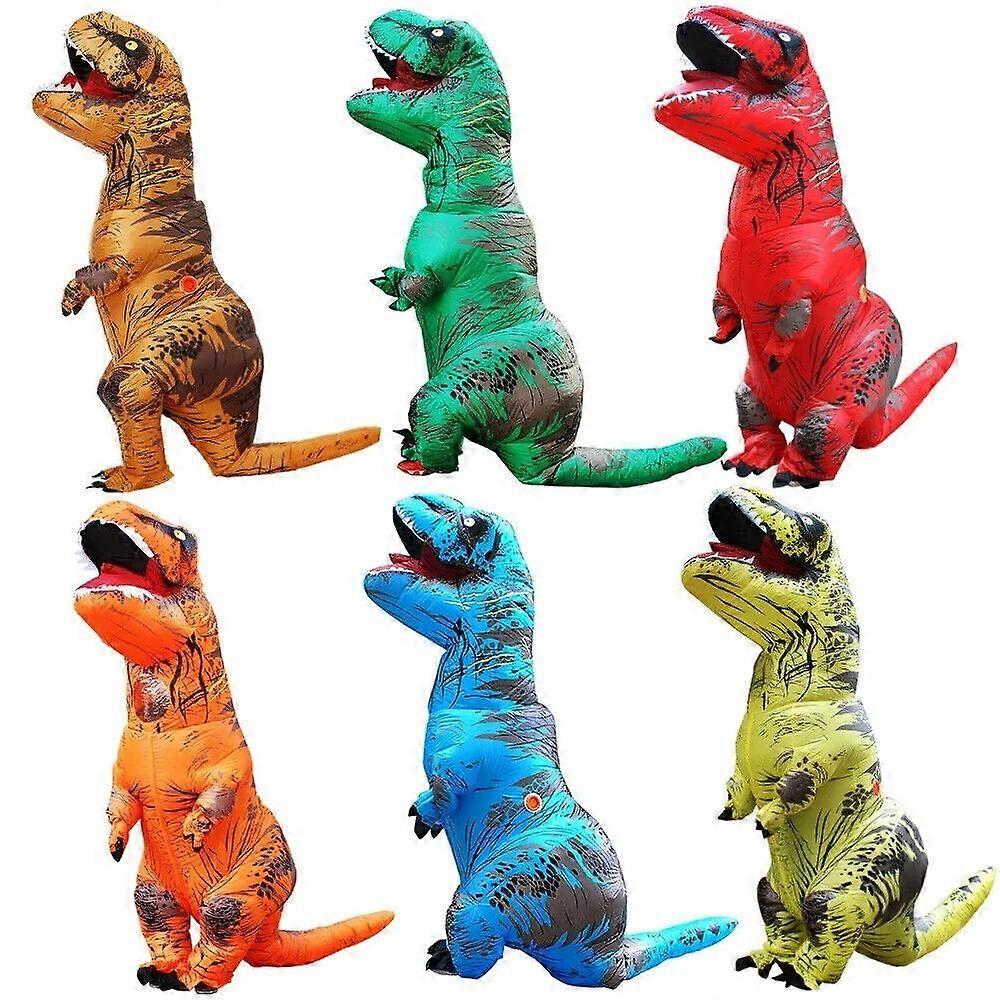 Adult Kids T-REX Dinosaur Inflatable Costume Suit Outfit Party Cosplay ...