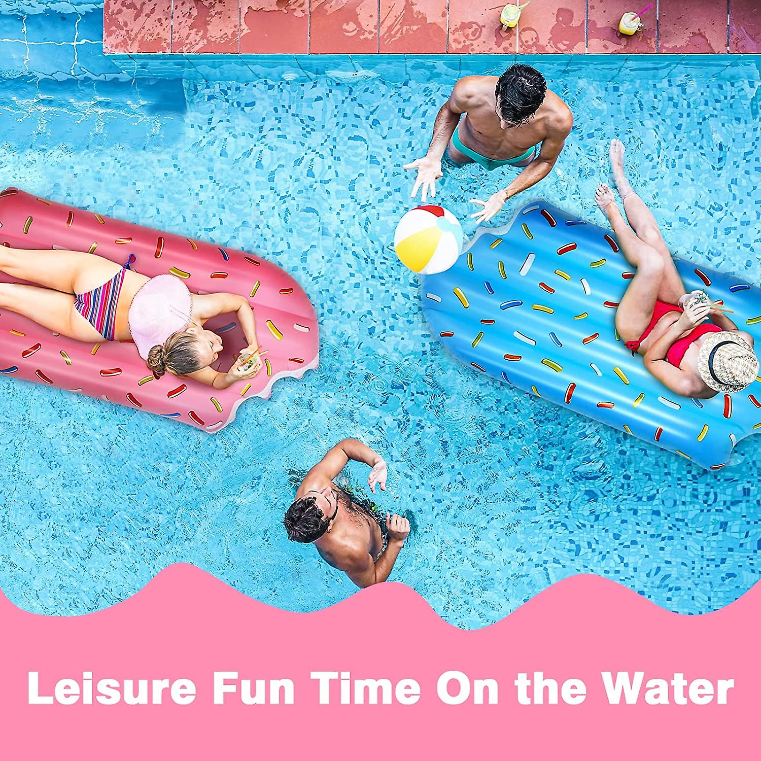 Inflatable Floating Row, Ice Cream Popsicle Float Raft Swimming Pool ...