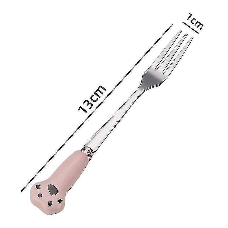 Stainless Steel Fruit Fork Cute Fruit Dessert Fork Cat's Claw Cake ...