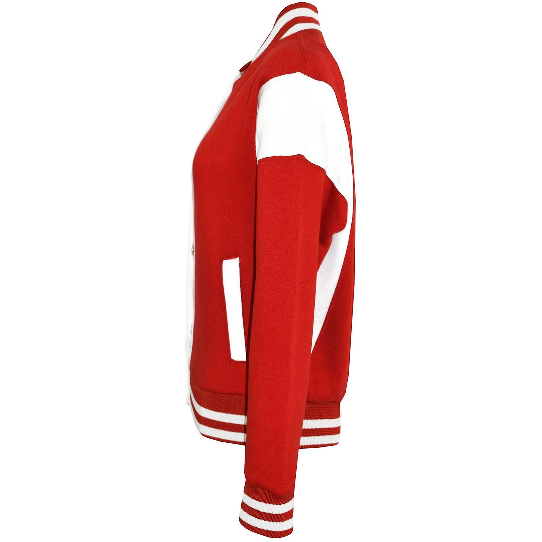 Kids B.B Plain Jacket New Red Varsity Style Long Sleeve Coat Girls Boys ...
