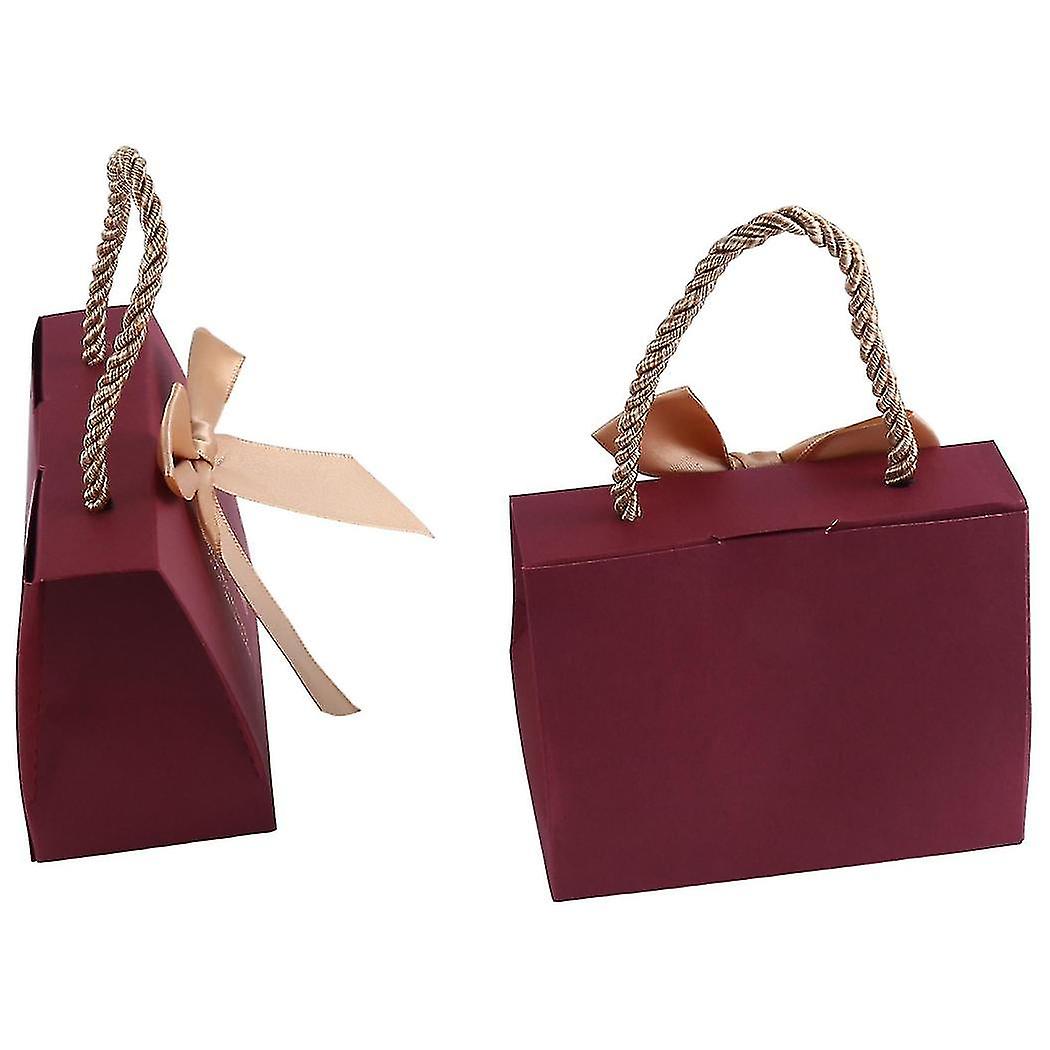 Wedding Party Favor Boxes Red Wedding Boxes Bags With Gold Ribbons For ...