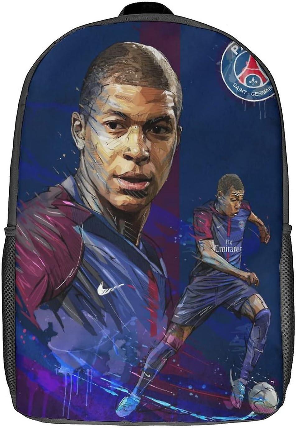 BIPERA Mbappe Bookbags 3D Printed Football Player School Backpacks Boys ...
