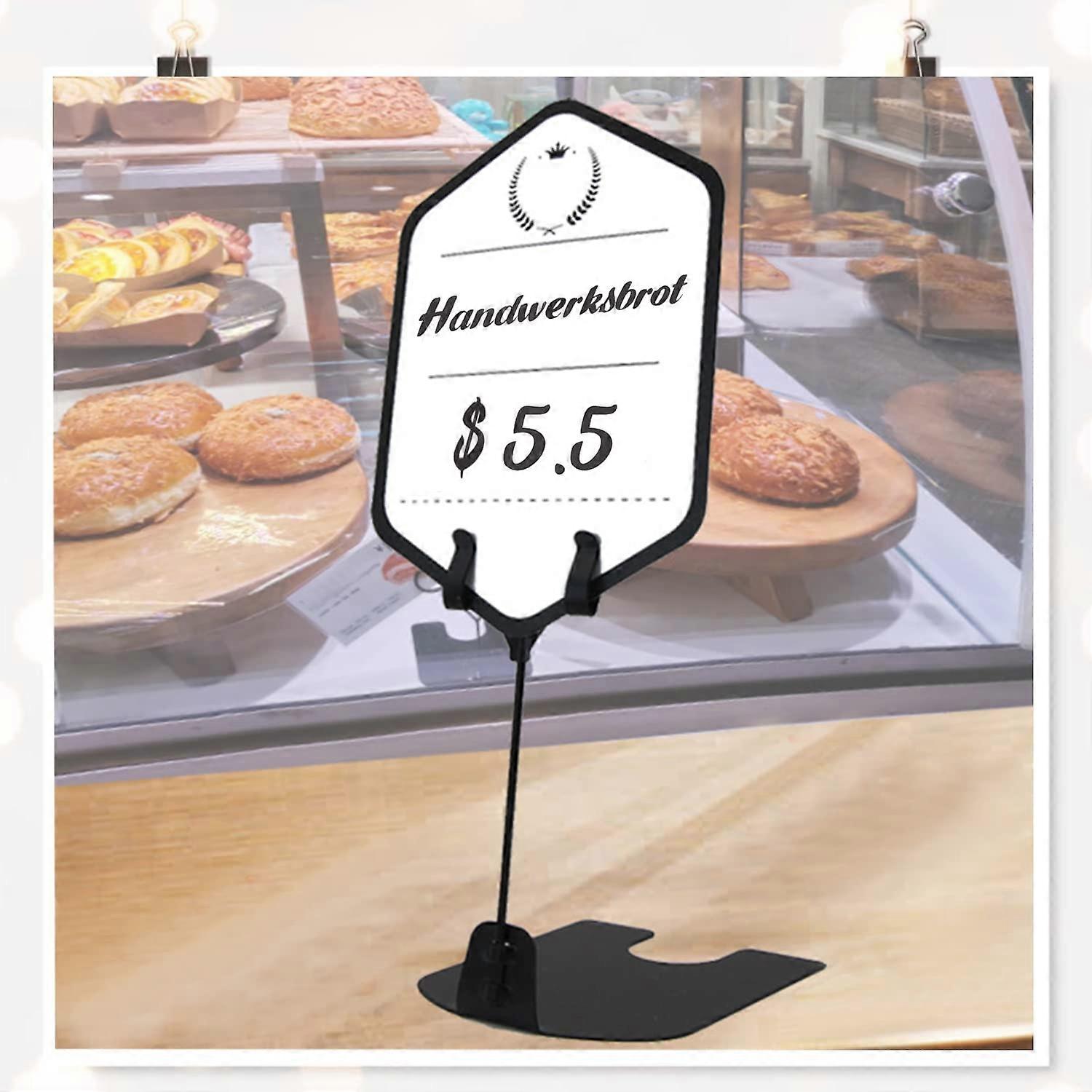 Price Tag Holder Clip Stand - Metal Display Stand for Displaying Place ...