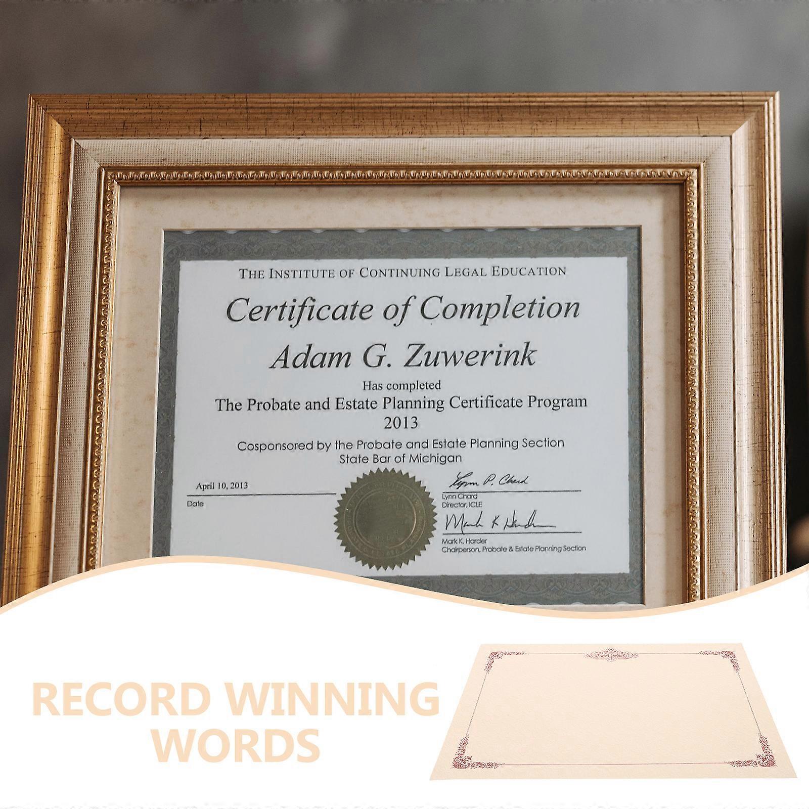 25 Sheets of Certificate Paper Diploma Certificate Paper Printable ...