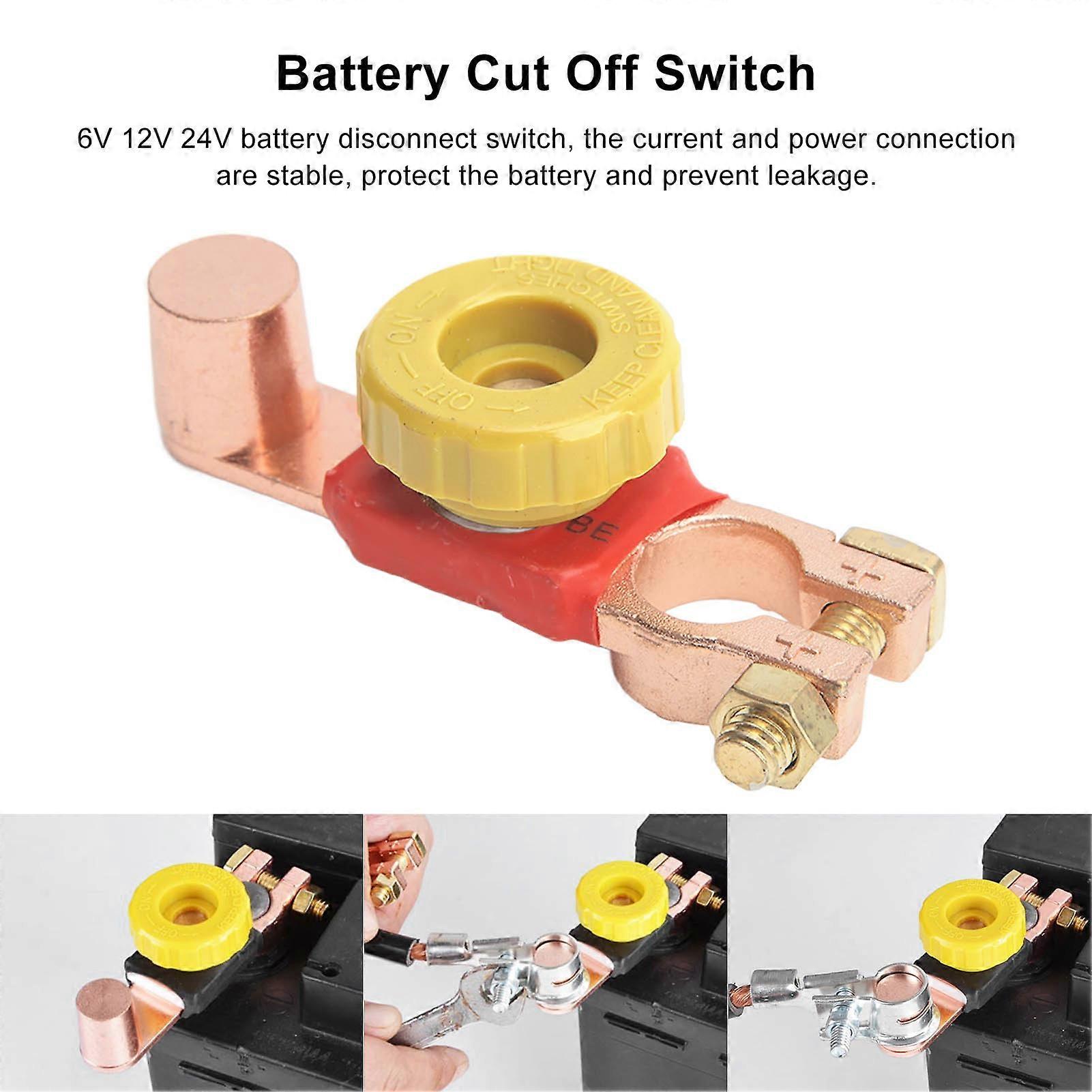 6V 12V 24V Battery Disconnect Switch Power Cut Off Positive Battery ...