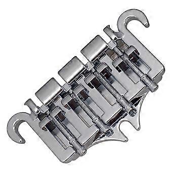 3 Point 4 String Bass Bridge Tailpiece Zinc Alloy Bridges with Saddle for Style Bass,Silver ...
