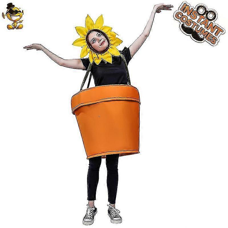 Funny Sunflower Potted Plant Dress Cosplay Dress Stage Dress ...