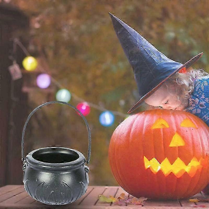 Halloween Witch Jar Cauldron Mist Maker Smoke Fog Machine with Color ...
