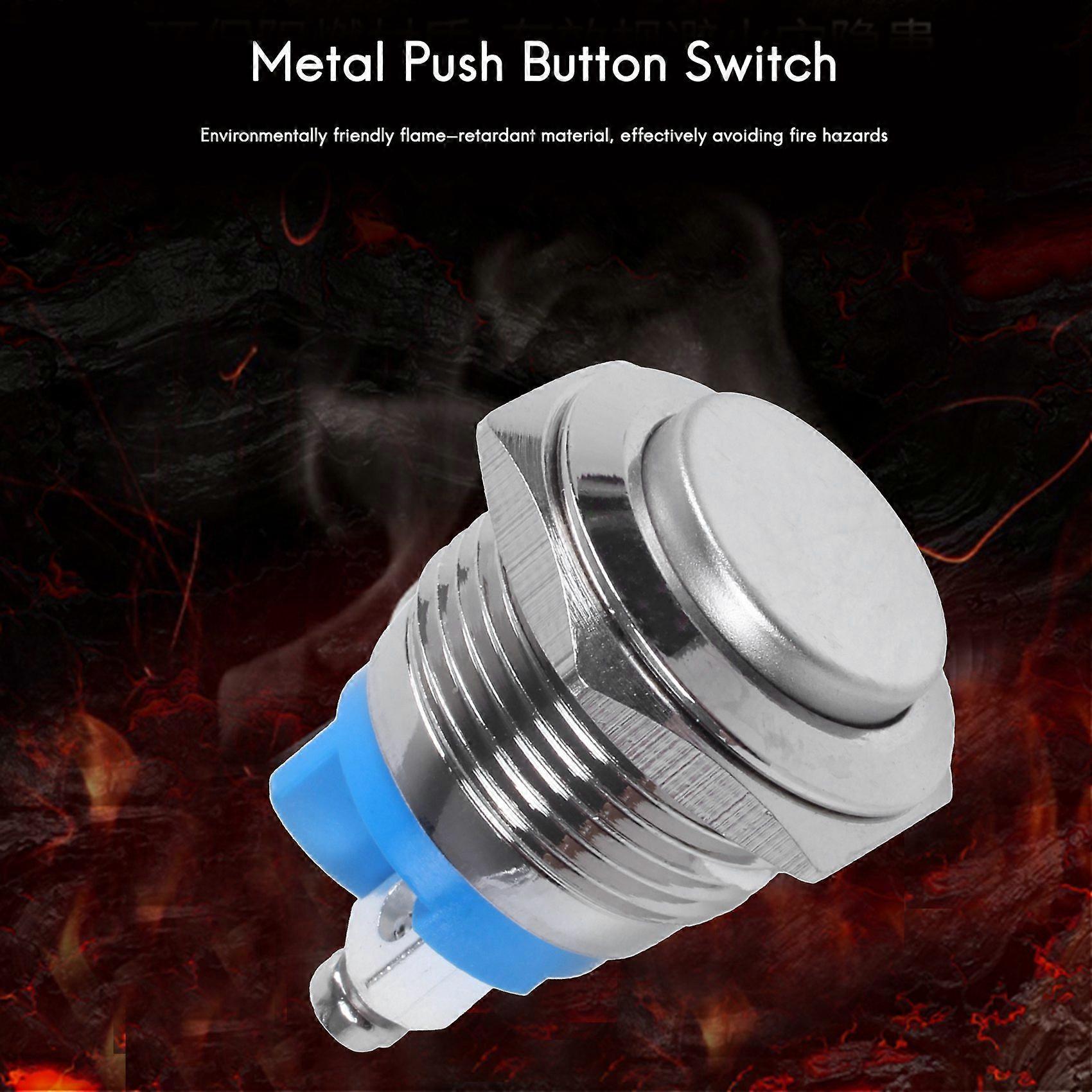 16mm High Round High Round Momentary Metal Push Button Switch | Fruugo UK