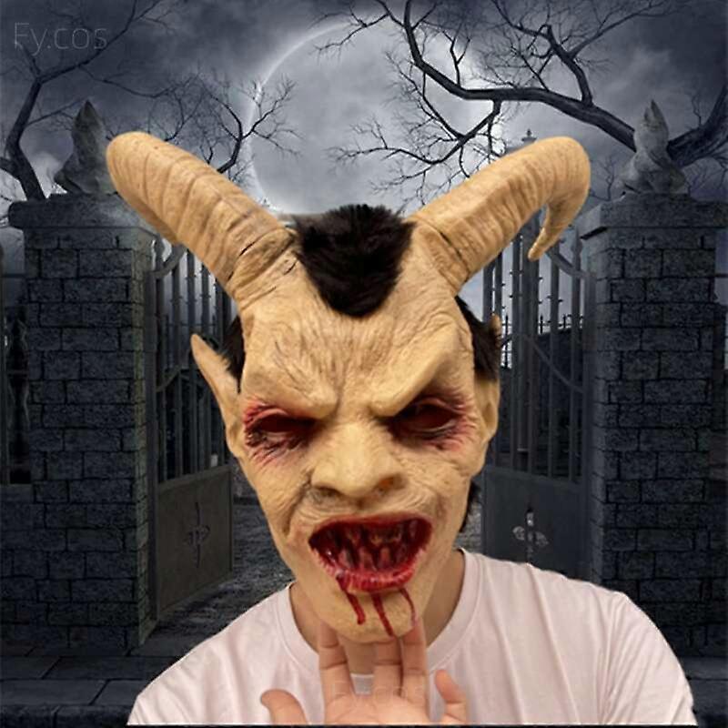 Lucifer Cosplay Latex Masks Halloween Costume Horror Demon Devil Face ...