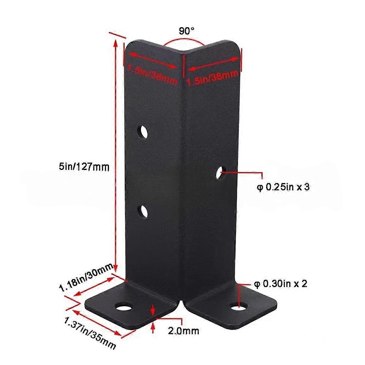 4Pcs Adjustable Deck Post Anchor Base Brackets Fence for Pergola Fence ...