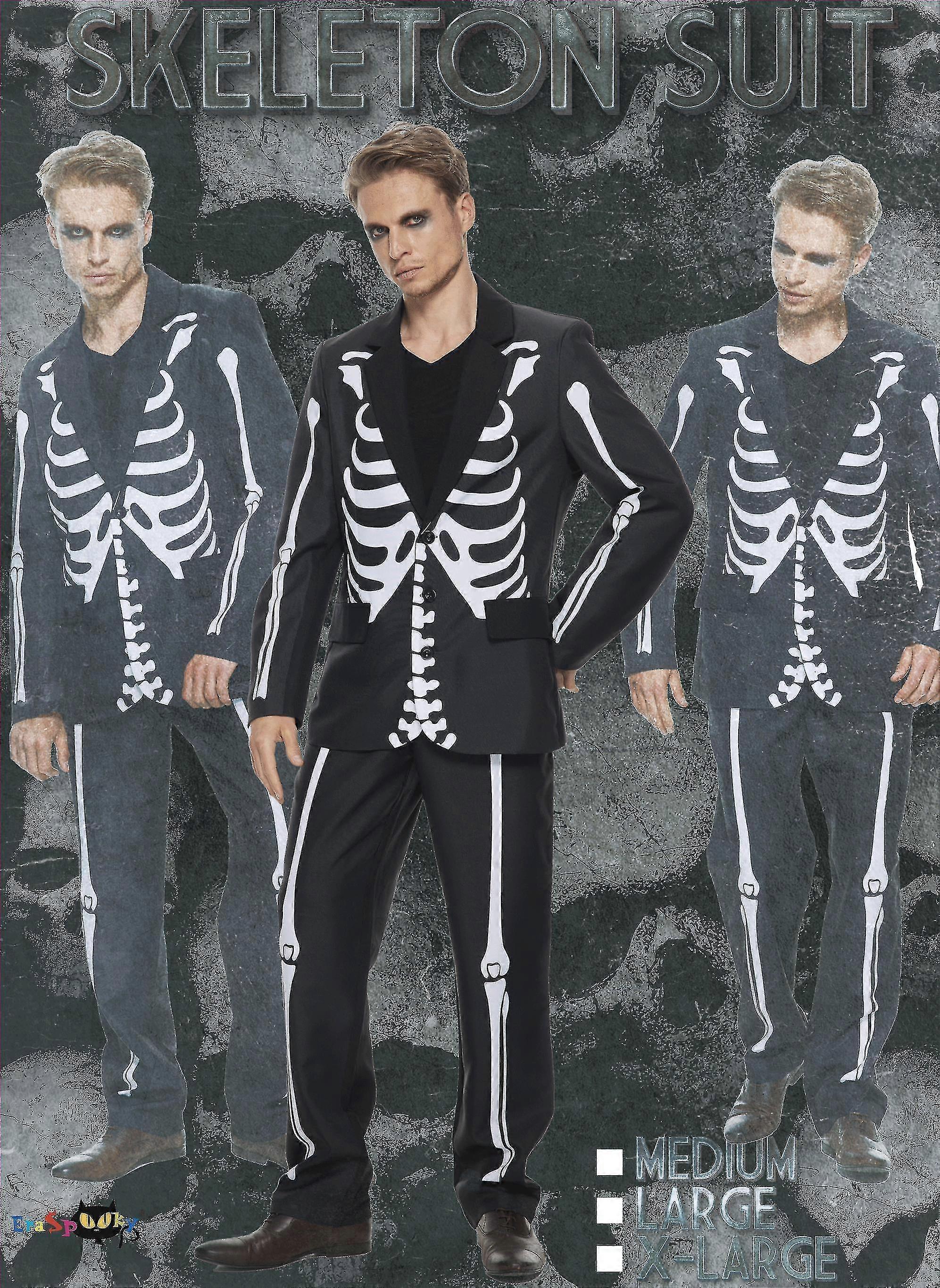Men's Suitmeister Halloween Skull Suit Print Skeleton Blazer Bones ...