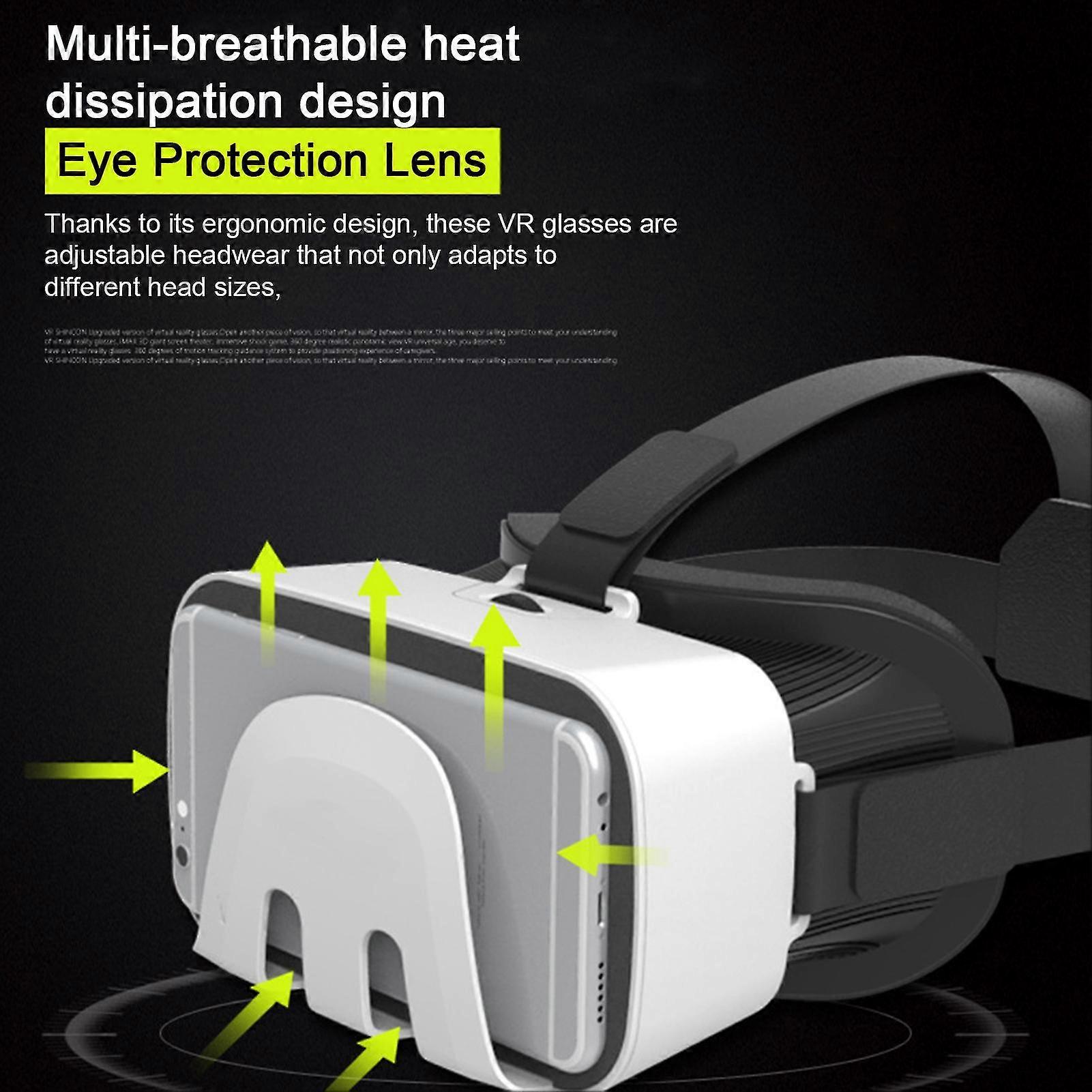 Virtual Reality Glasses HD-compatible Eye Protection Lens 360 Panoramic ...