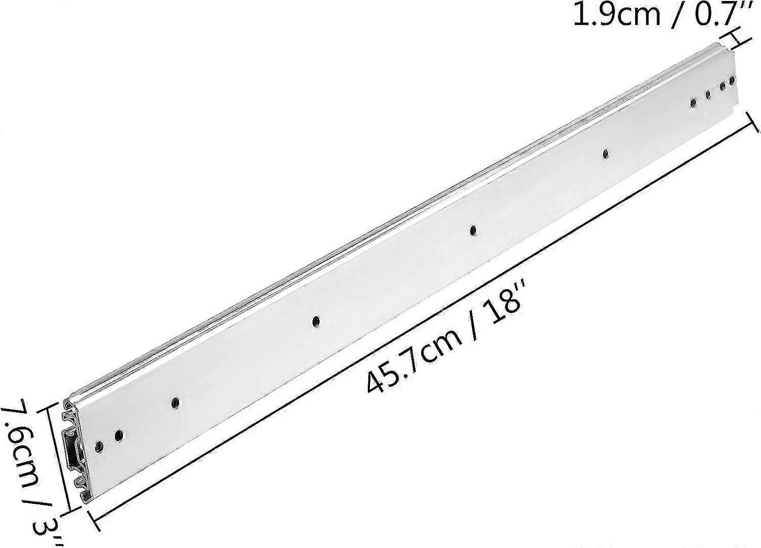 Heavy Duty Drawer Slides 18" Length, Locking Drawer Slides 500lbs Load ...