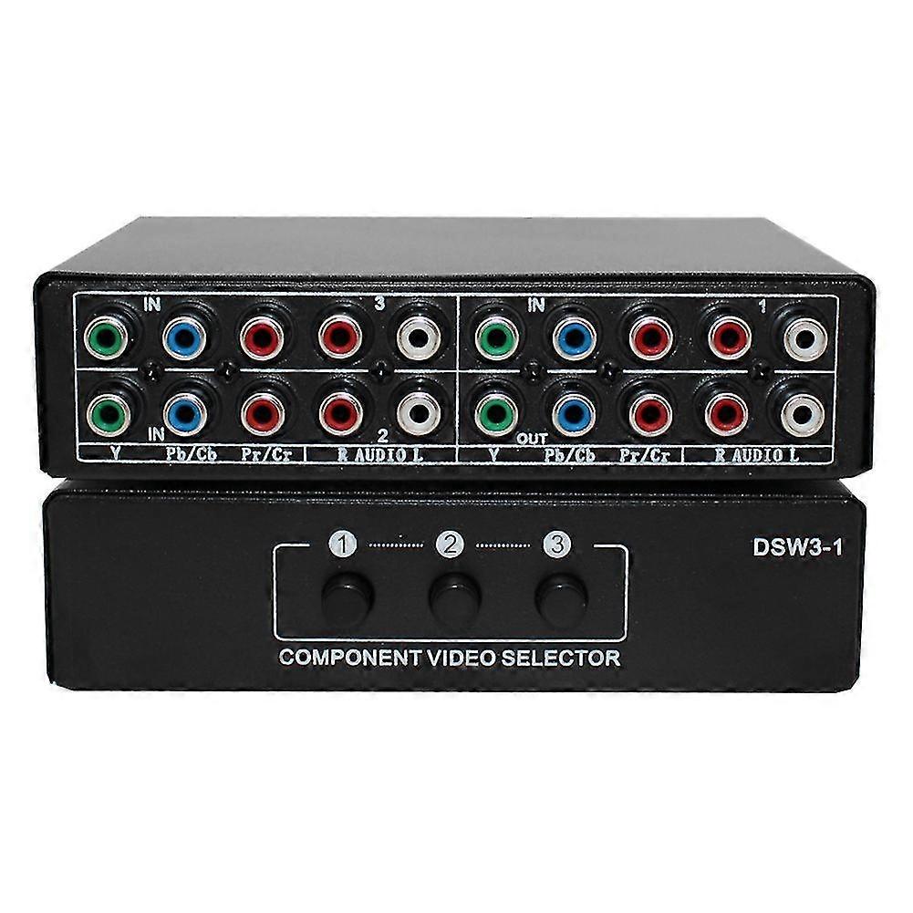 Rgb Component Switch Selector 5 Rca 3-way Ypbpr Cable Component Switch ...