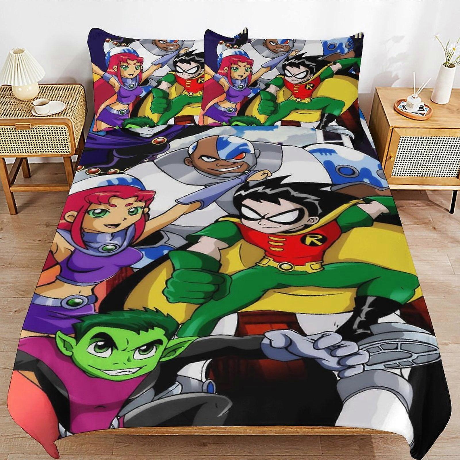 v6659 Bed Sheets Bedding Teen Titans Go Cartoon Bedding Sets Ultra Soft ...