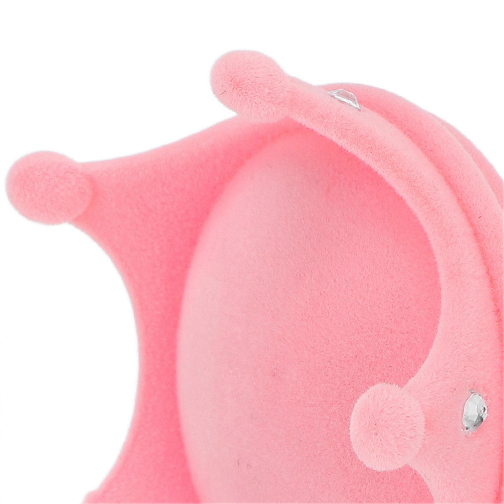 Small Travel Jewelry Box Lovely Flocking Wedding Ring Box Light Pink ...