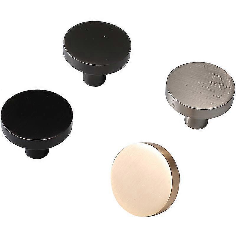 6 Pieces Furniture Knobs Stainless Steel Cabinet Knobs Round Cabinet ...