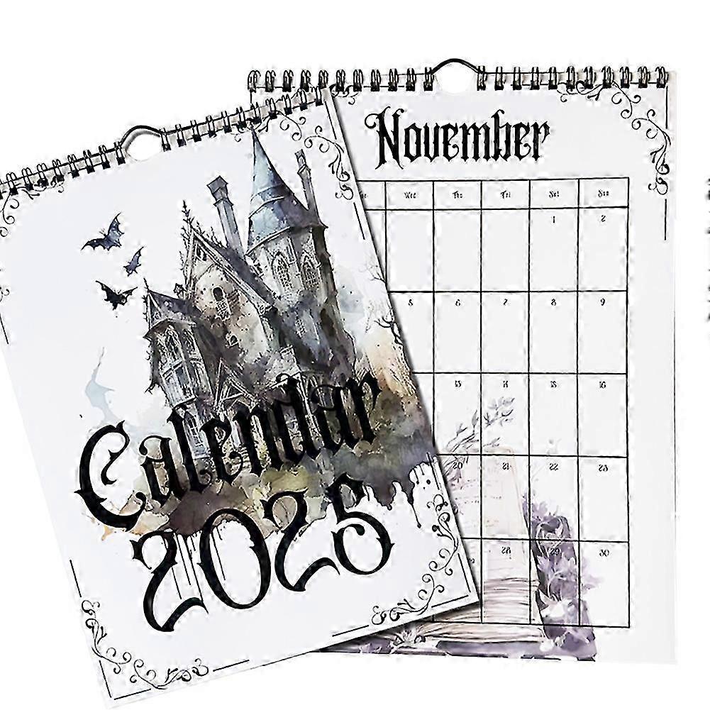 Witchy Goth 2025 Wall Calendar, Gothic Pagan Pages 2025 Monthly Planner ...