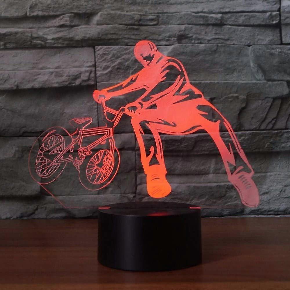 3D Night Lights 3D BMX Trickster Table Lamp Bedside Decor Bicycle Limit ...