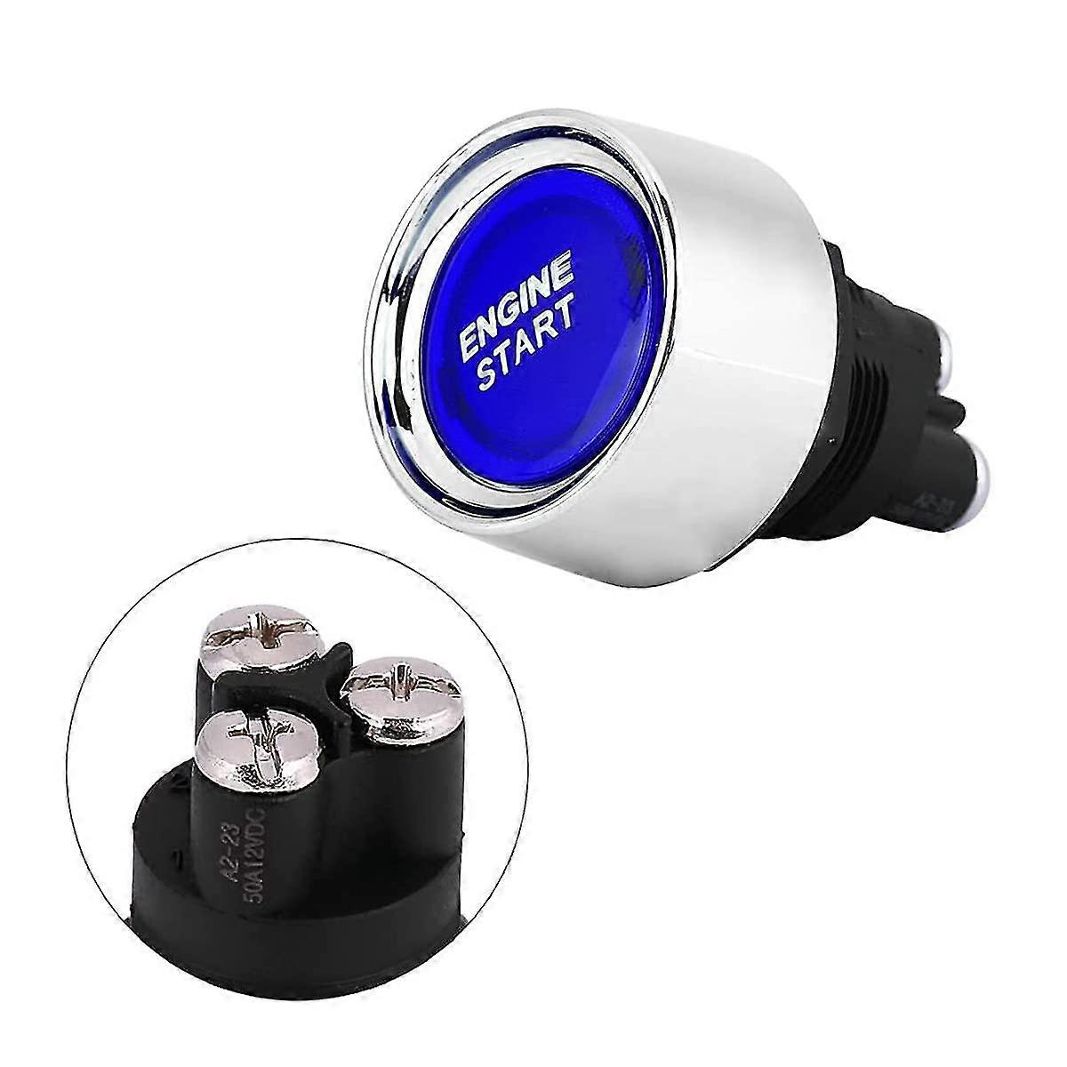 Push Button Engine Start Switch,12v-24v 50a Universal Car Engine Start ...
