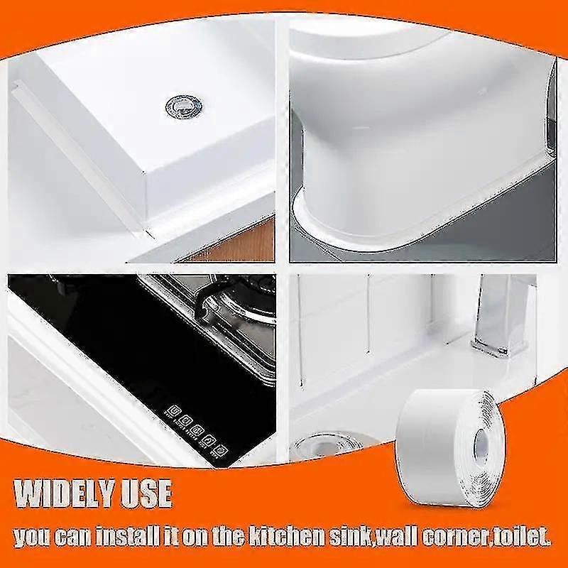 1 Roll Pvc Waterproof Sealing Strip, Self Adhesive Sink Stove Crack ...