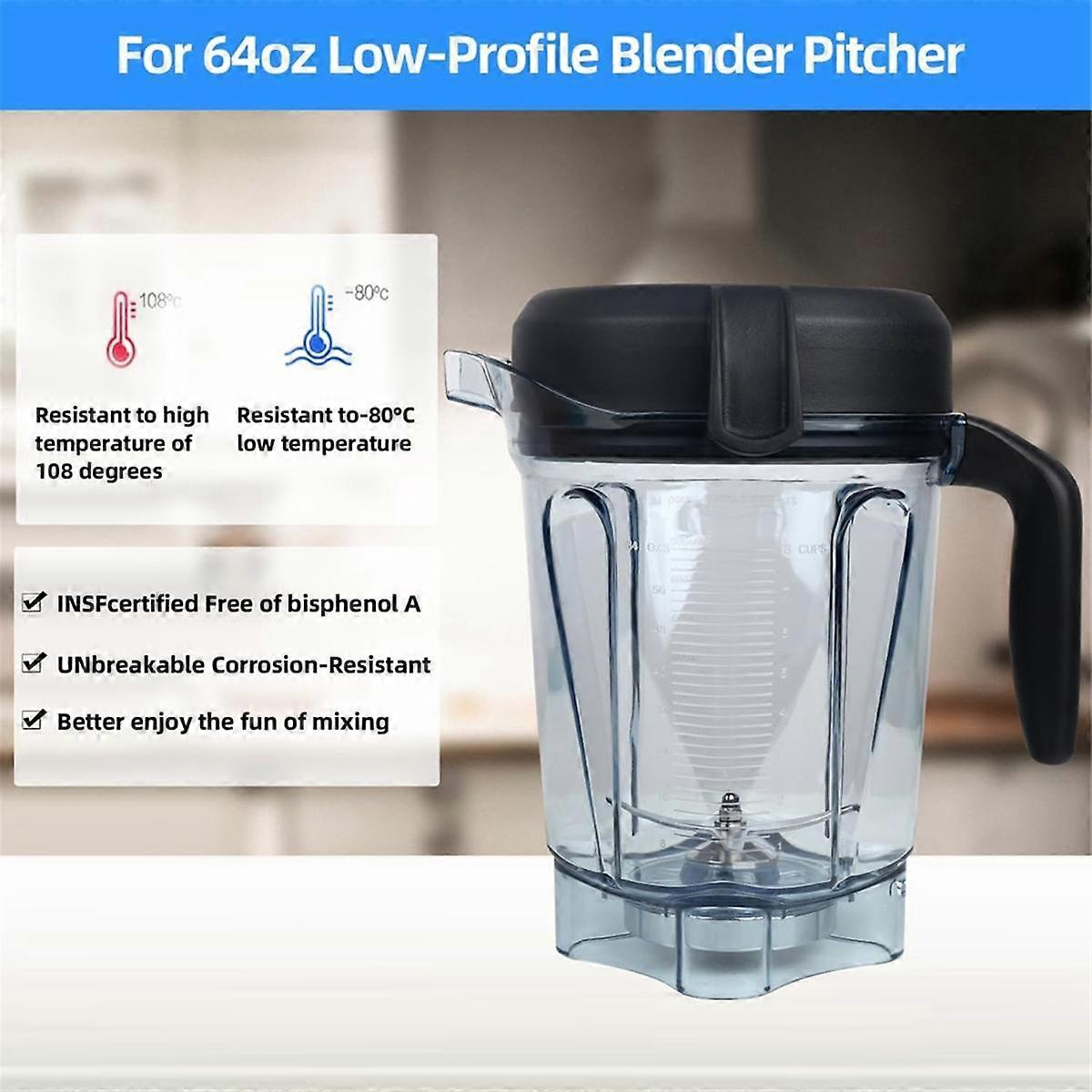 For Blender Pitcher 64oz Low-Profile Replacement for 750, 5200, 5000 ...