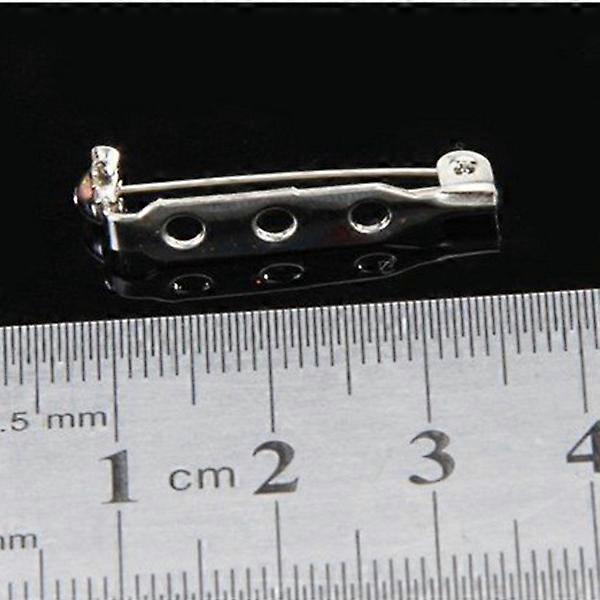 50pcs 37mm Stainless Steel Back Safety Catch Bar Brooch (Silver ...