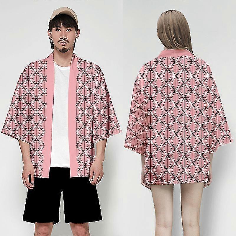 Demon Slayer Cosplay Costume Haori Kimono Anime Agatsuma Zenitsu Kochou ...
