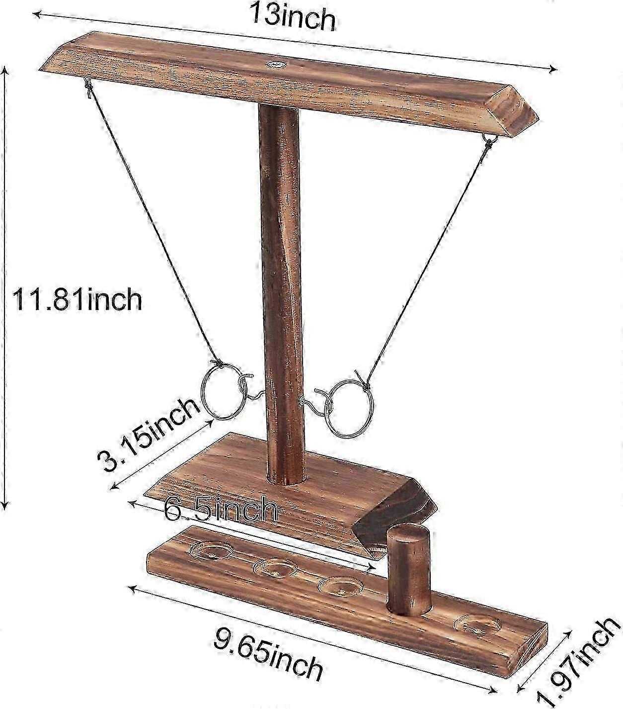 Tabletop Hooks Game, Ring Toss Game for Kids Adults, Handheld Board ...