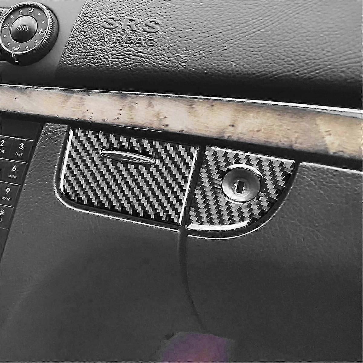 Carbon Fiber for E-Class W211 2003-2009 Storage Box Lock Cover Trim ...