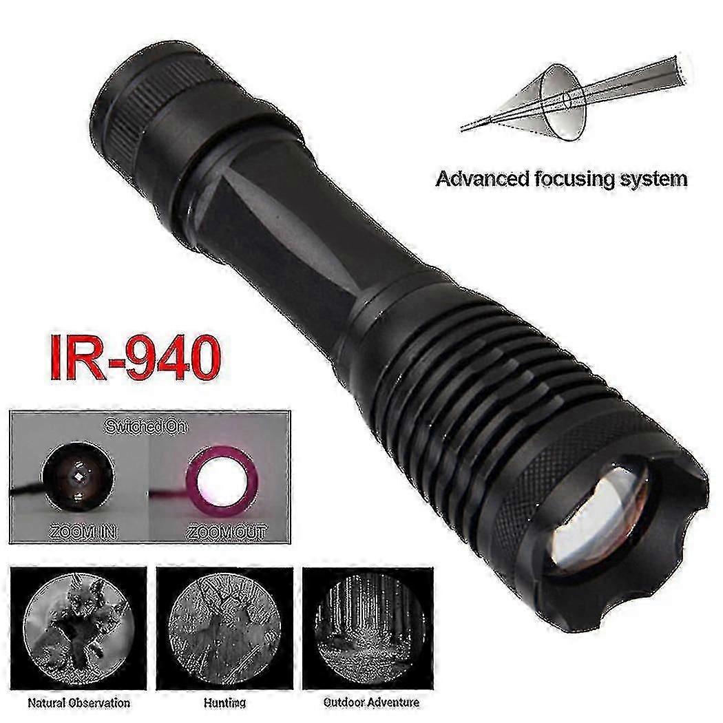 Ir 940nm Flashlight, Infrared Led Illuminator Zoomable Infrared ...