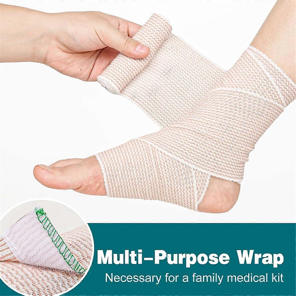 10 Pack Elastic Bandage Wrap 4 Inch, Compression Wrap Bandage for Legs ...