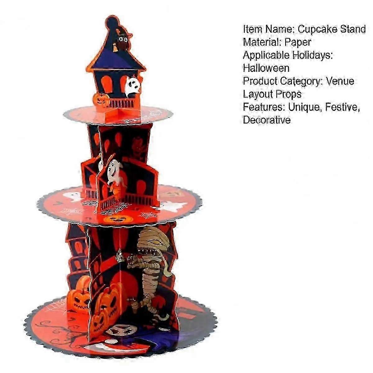 2025 Festive Halloween Dessert Stand Spooky Halloween Cupcake Stand ...