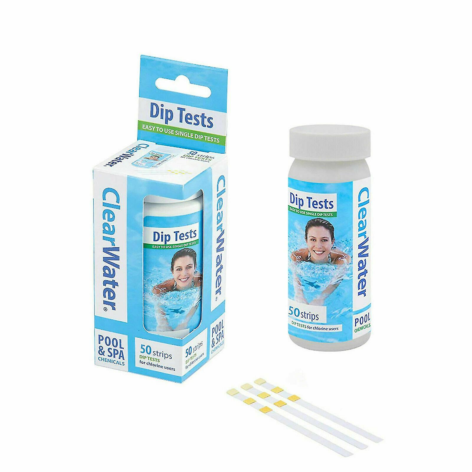 100pcs Clearwater Dip Test Strips Hot Tub Spa Swimming Pool Water Ph ...