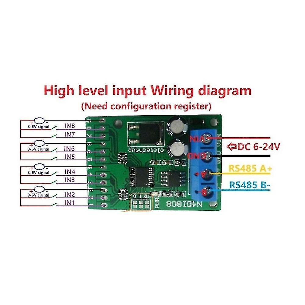 8ch Input/output Digital Switch Ttl Lvttl Cmos Rs485 Io Control Module Modbus Rtu Board For Plc ...