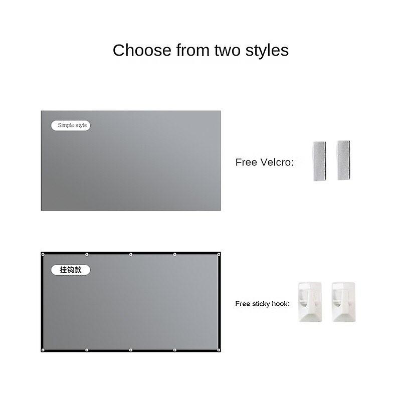 Simple Folding Metal Anti-light Screen 100 120-inch Portable Overhead ...