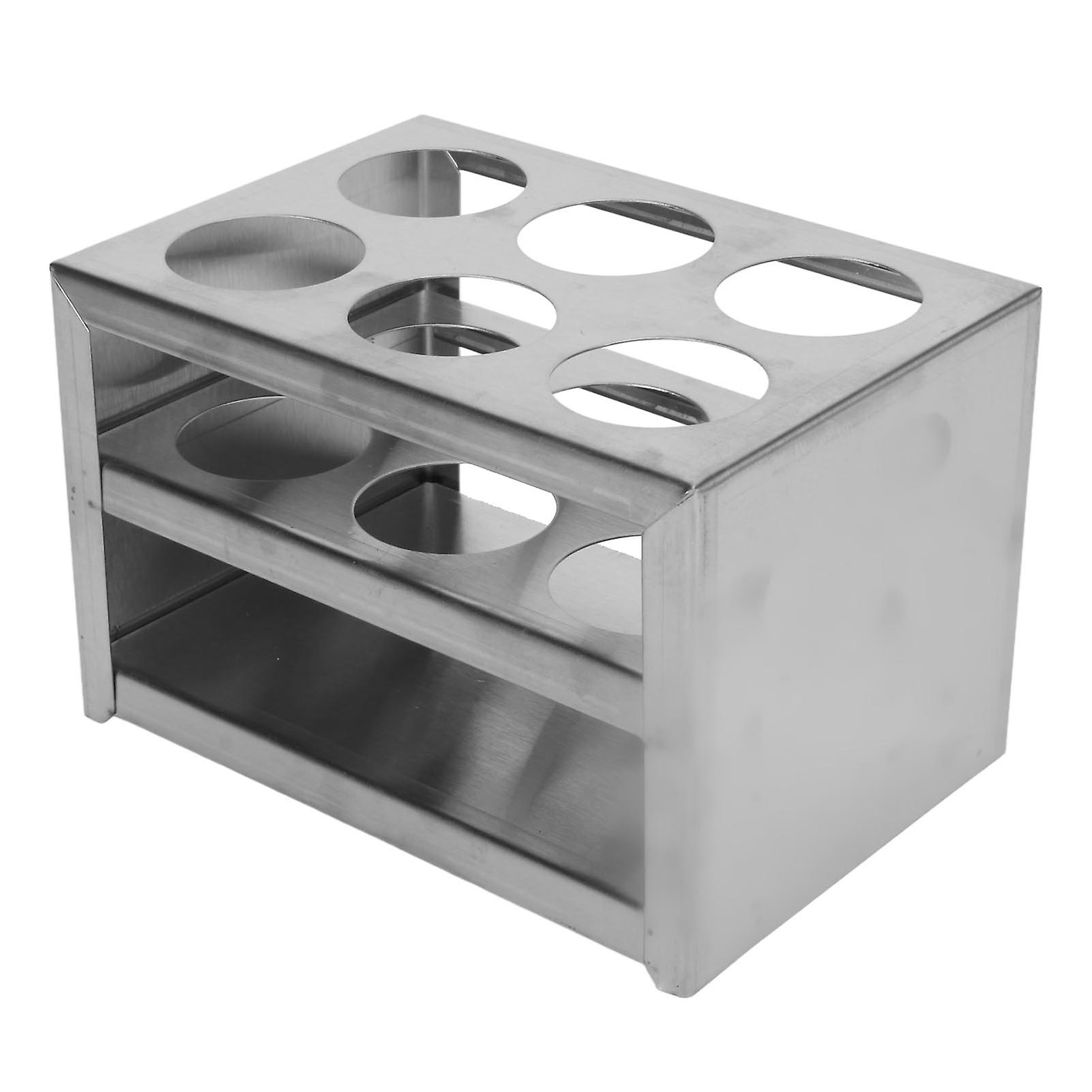 304 Stainless Steel 6 Hole Test Tube Holder Rack for 32mm Tubes | Fruugo UK