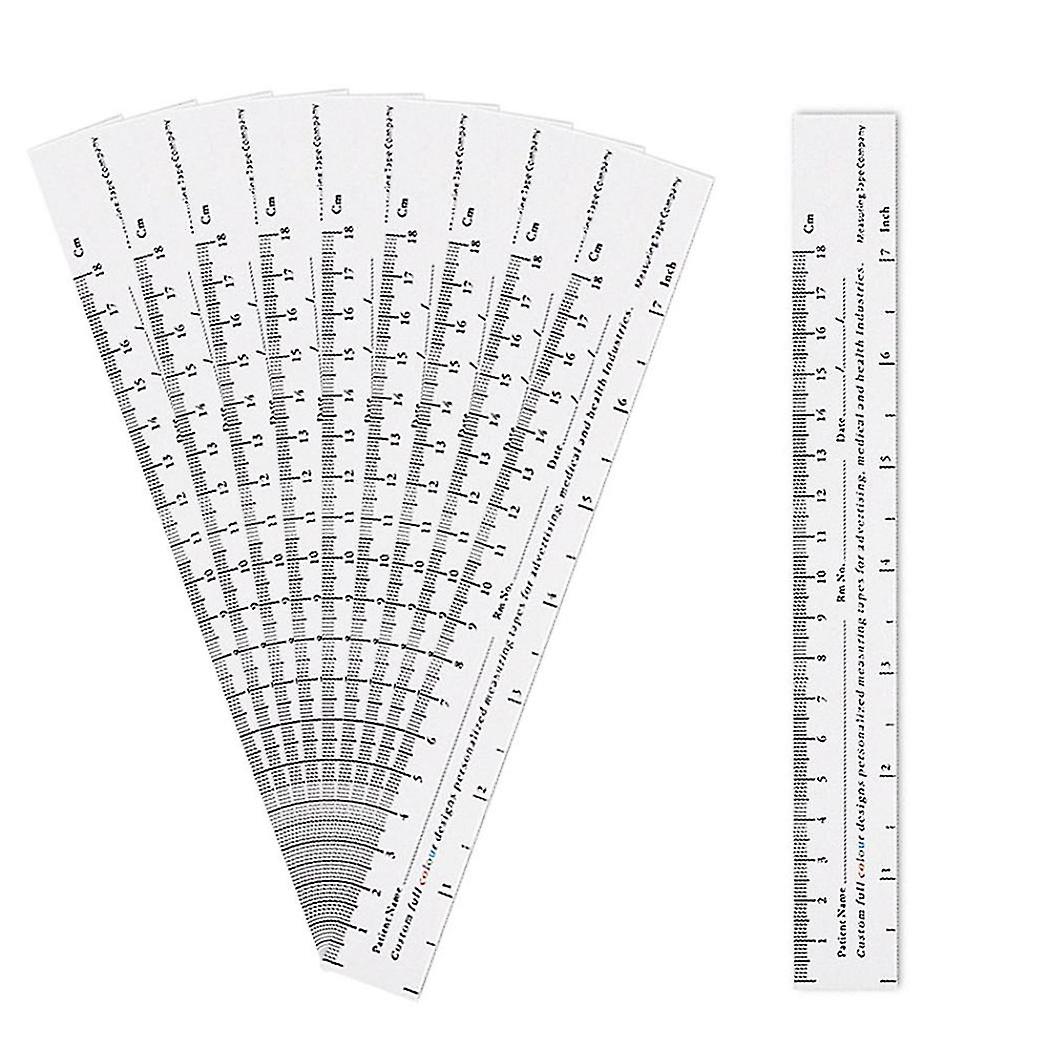 18cm / 7'' Educare Wound Ruler (paper) Wound Measuring Tape (pack Of 50 ...