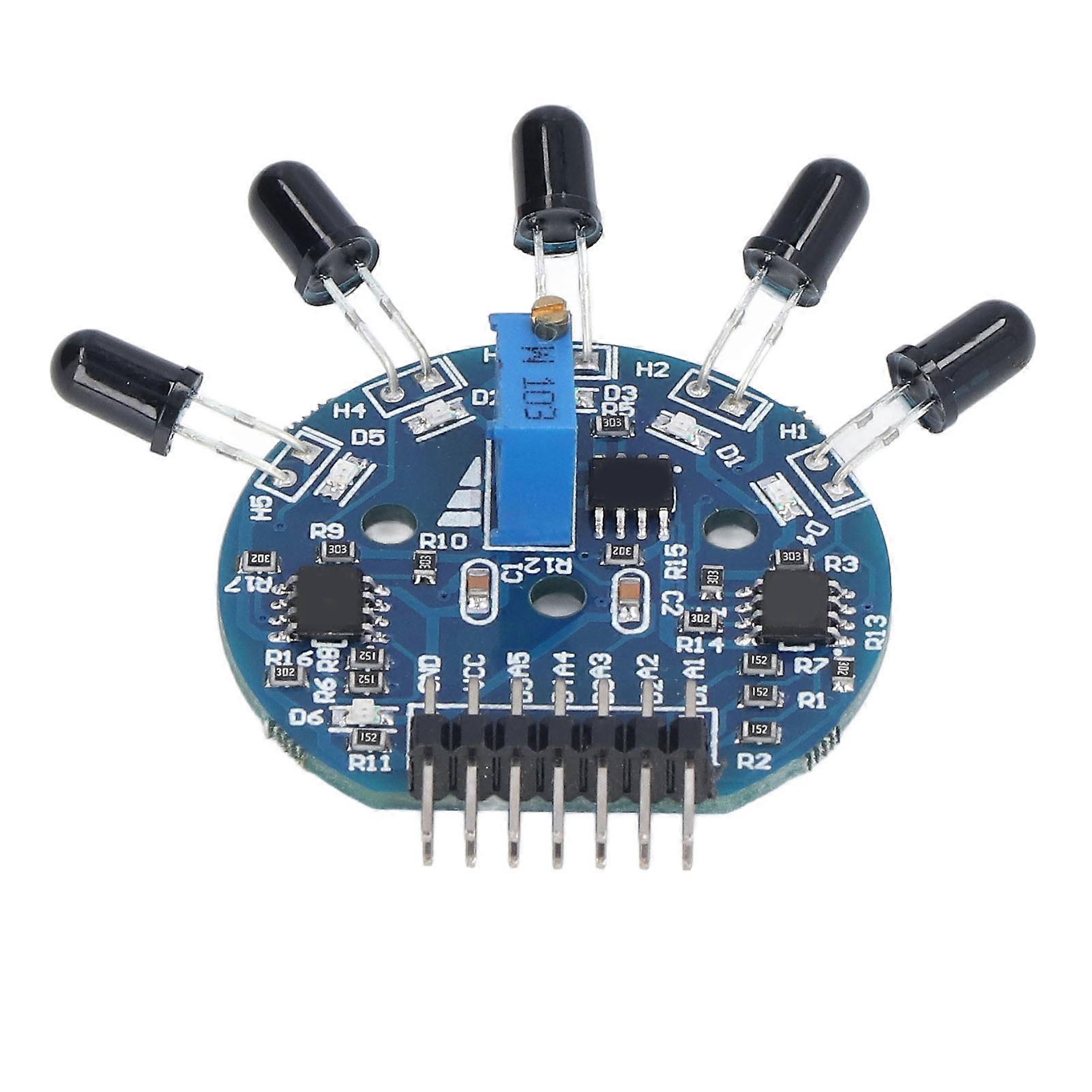 5 Way Flame Sensor Module Fire Extinguisher Sensor Board with Indicator ...