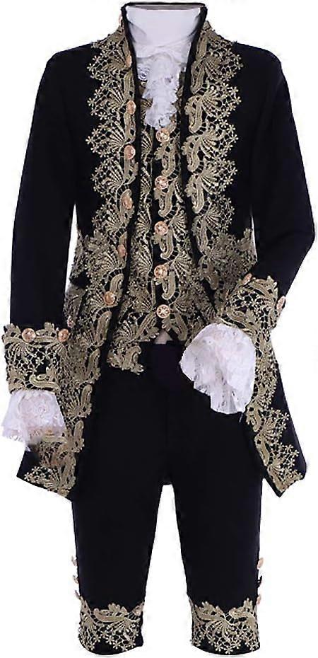 Mens 18th Century Kostym Court Suit Viktoriansk Barock Rokoko Kostym ...