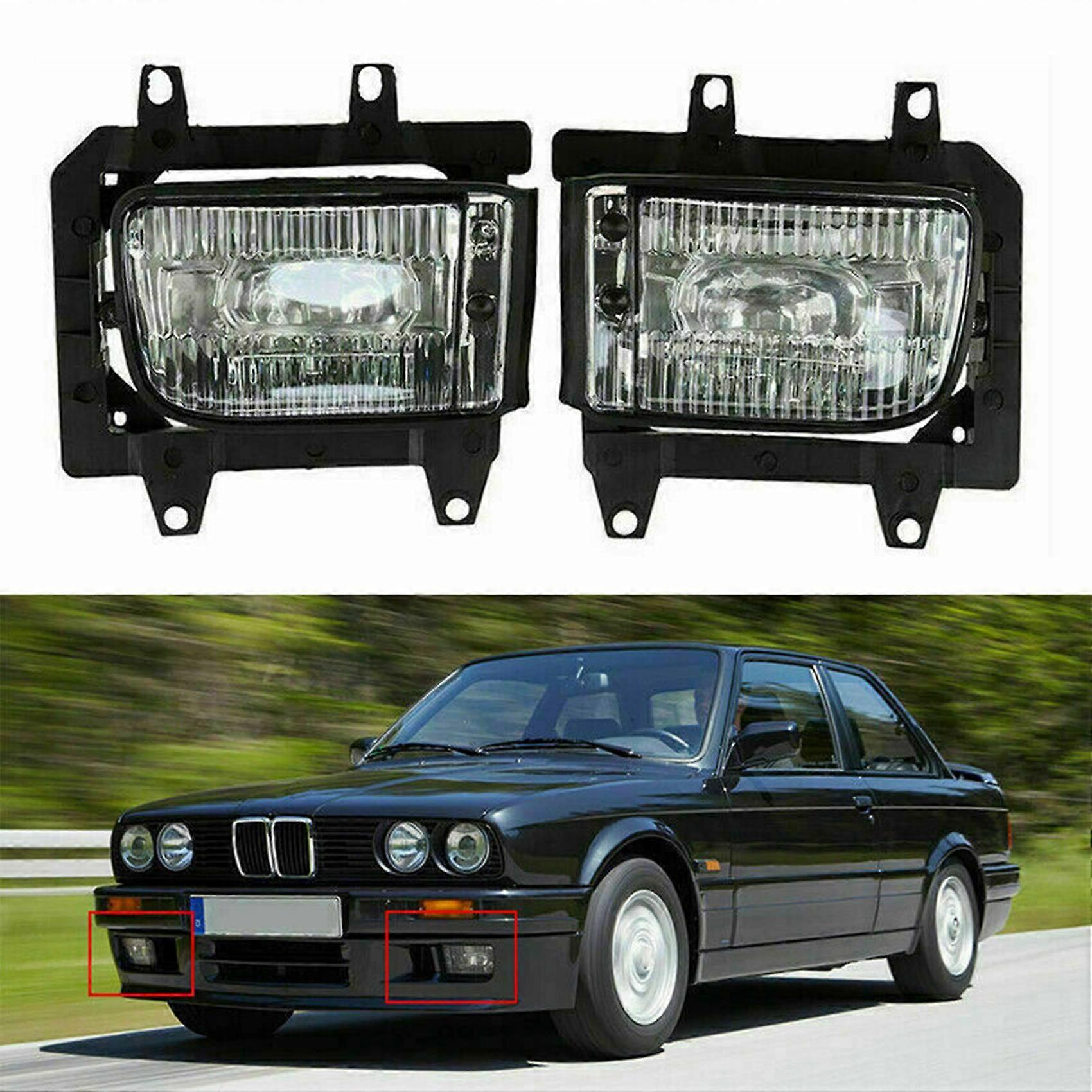 For - E30 Headlights Fog Lights E30 Bumper Light 318I 325I 325E Fog Light Foglights DRL ...