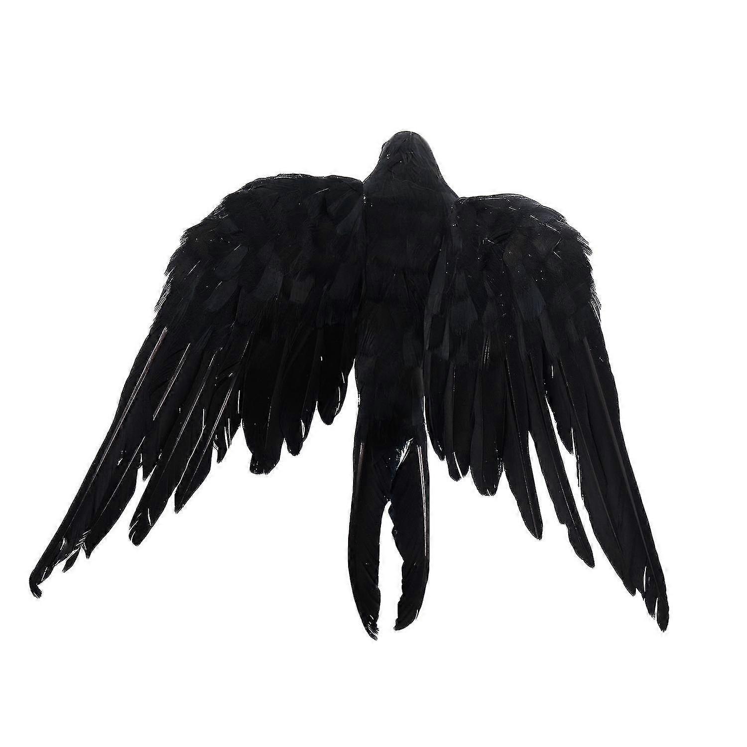 Halloween Prop Feathers Crow Bird Large 25x40cm Spreading Wings Black ...